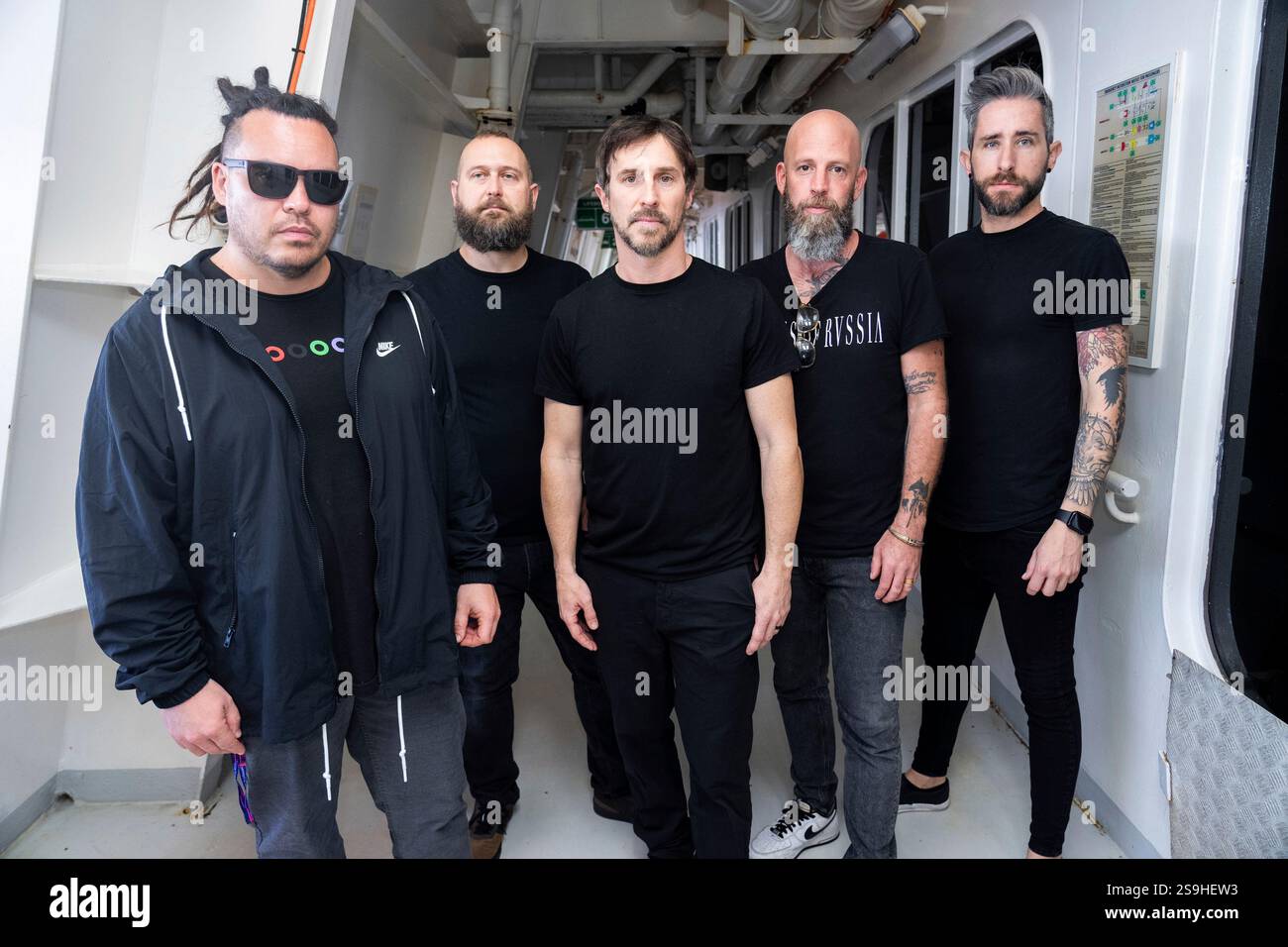 Brian Vodinh, left, Chad Grennor, Jesse Hasek, Matt Wantland, and Luke ...