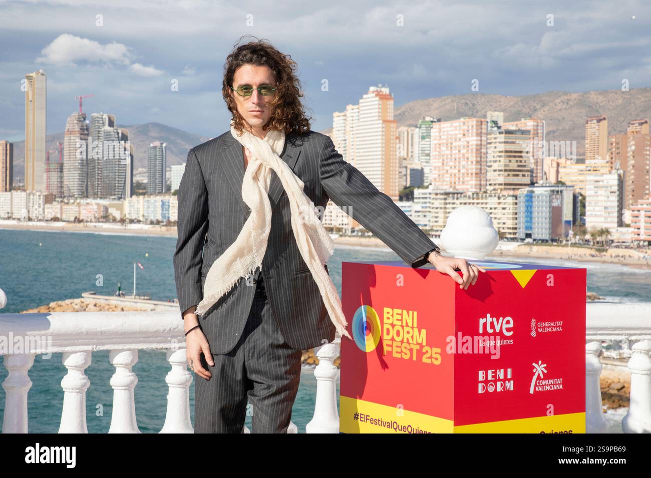 The artist Lucas Bun during a press conference of the 16 artists of the ...