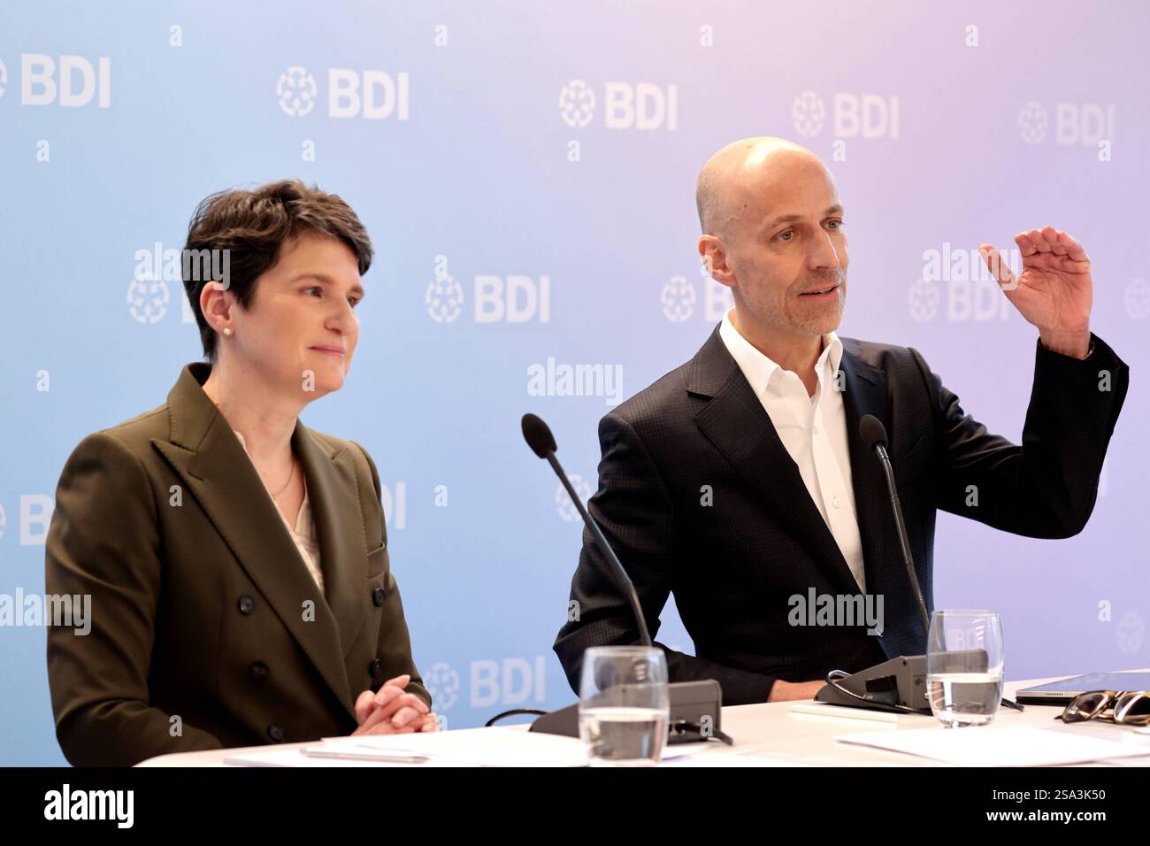 Tanja Goenner, Hauptgeschaeftsfuehrerin BDI, Peter Leibinger, Praesident BDI ...