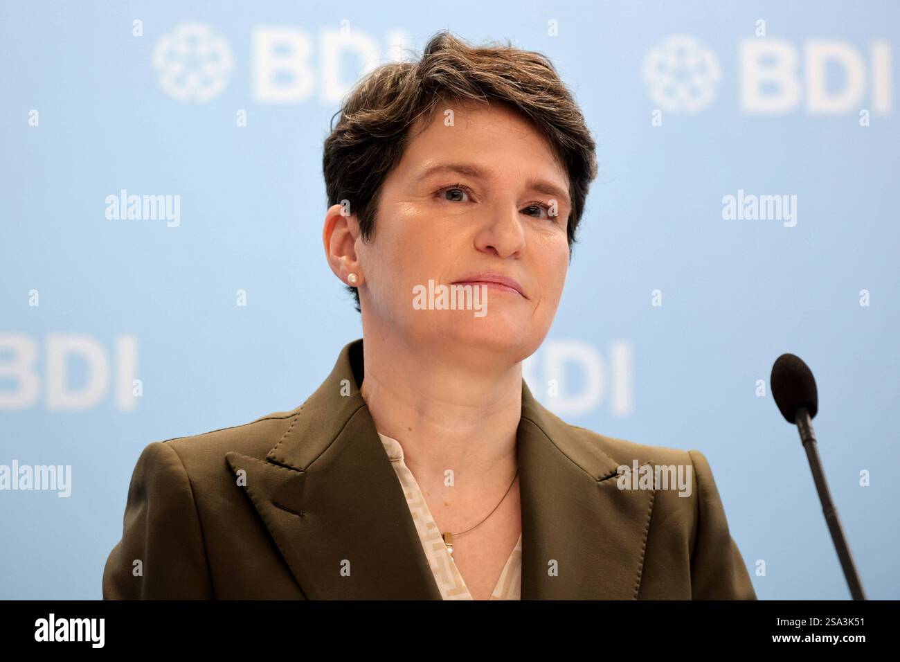 Tanja Goenner, Hauptgeschaeftsfuehrerin BDI, Jahrespressekonferenz, Berlin, 28.01.2025 *** Tanja ...