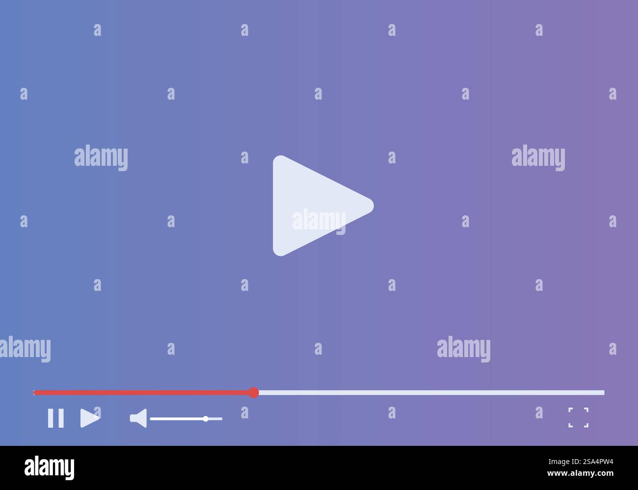 Le lecteur vidéo affiche un bouton de lecture avec une barre de ...