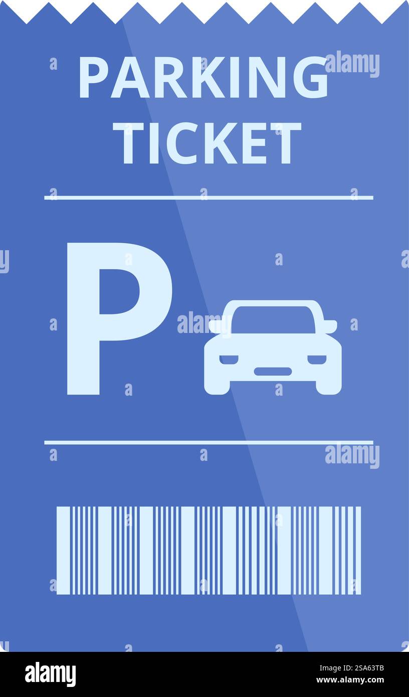 Ticket de parking indiquant une place de parking payante, garantissant une expérience de ...
