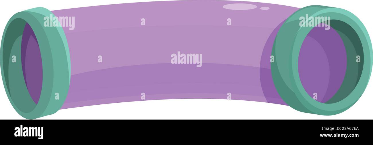 Tuyau de ventilation flexible violet se connectant créant un système de ...