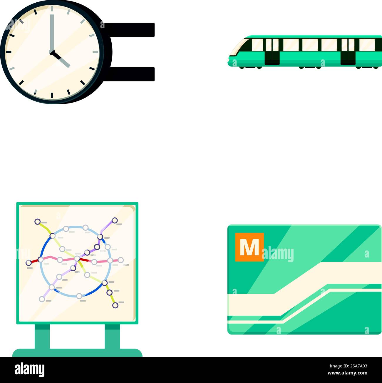 Icônes des transports publics urbains définies pour l'application web ...