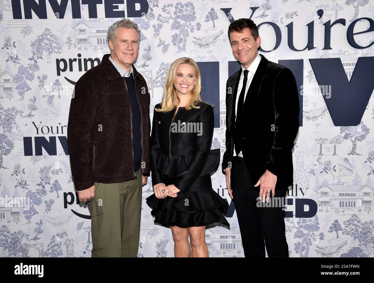 Actor-producers Will Ferrell, left, and Reese Witherspoon pose with ...