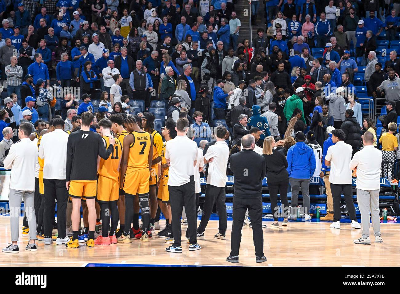 JANUARY 28, 2025: The VCU coaches work to keep their players focused as ...