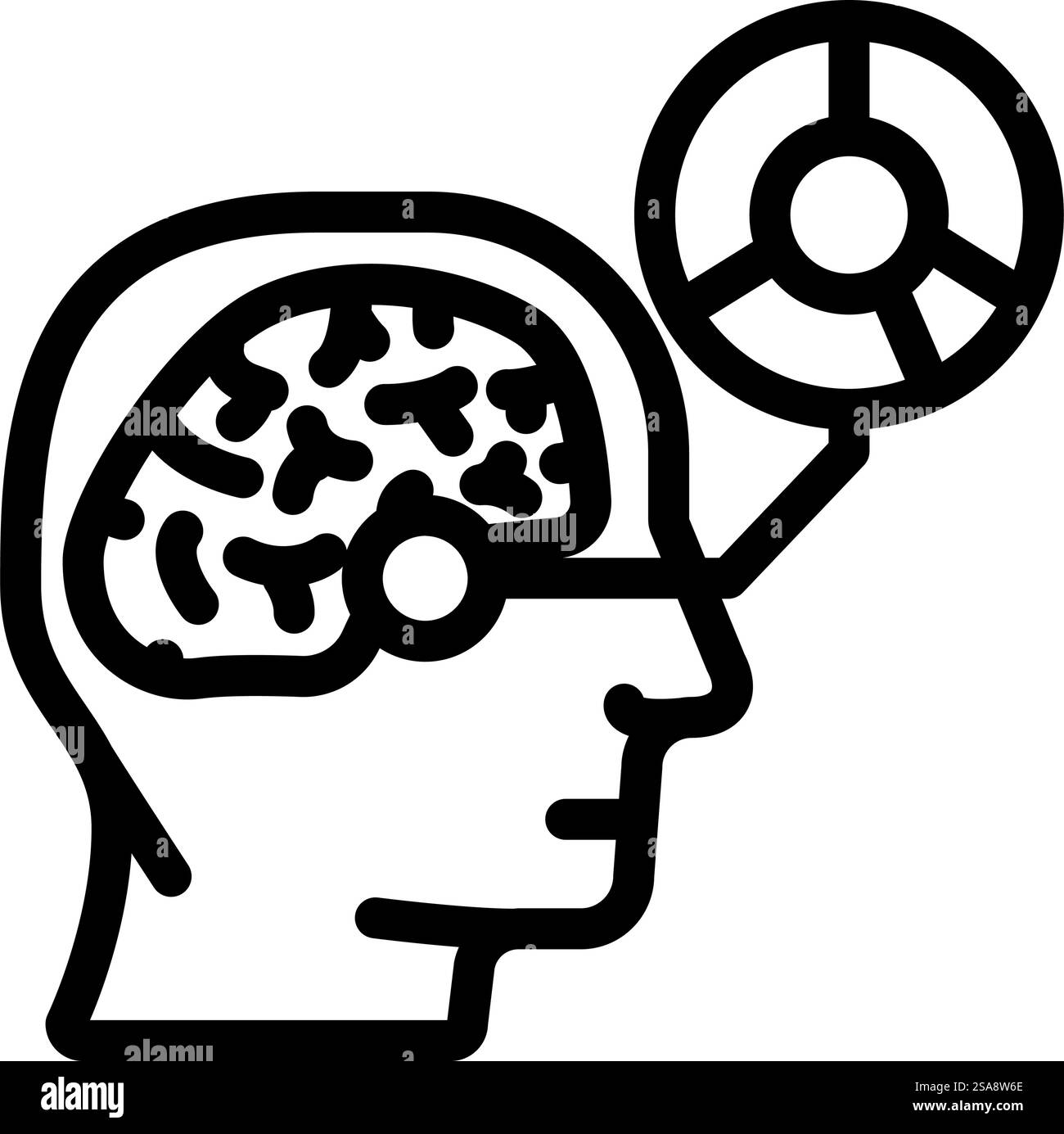compétences cognitives neurosciences neurologiques vecteur d'icône de ...