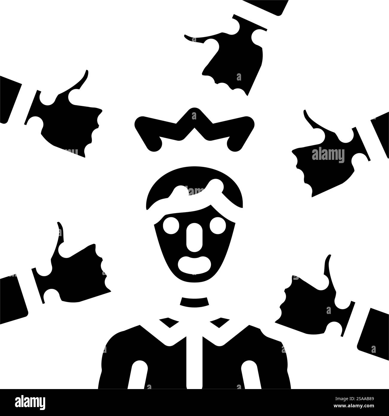 Symbole de reconnaissance Banque d'images noir et blanc - Alamy