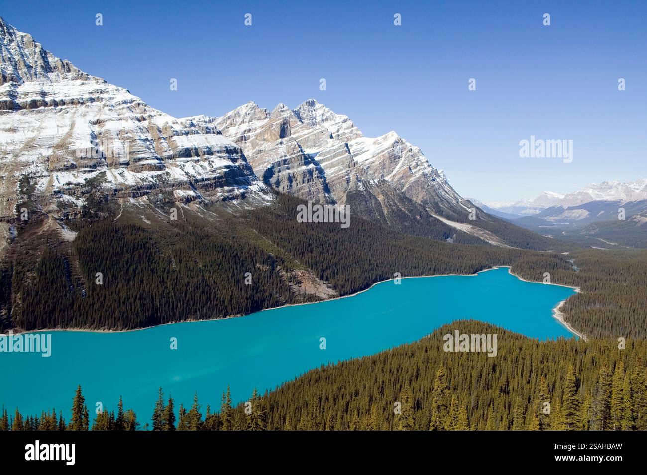 Le lac Peyto est un lac alimenté par un glacier situé dans le parc ...