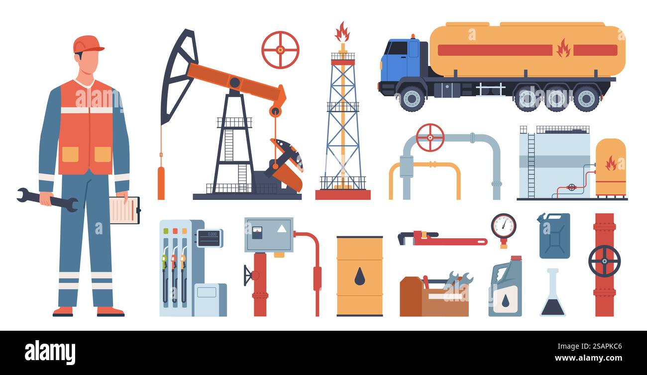 Industrie du pétrole et du gaz.Équipement d'extraction de pétrole ...