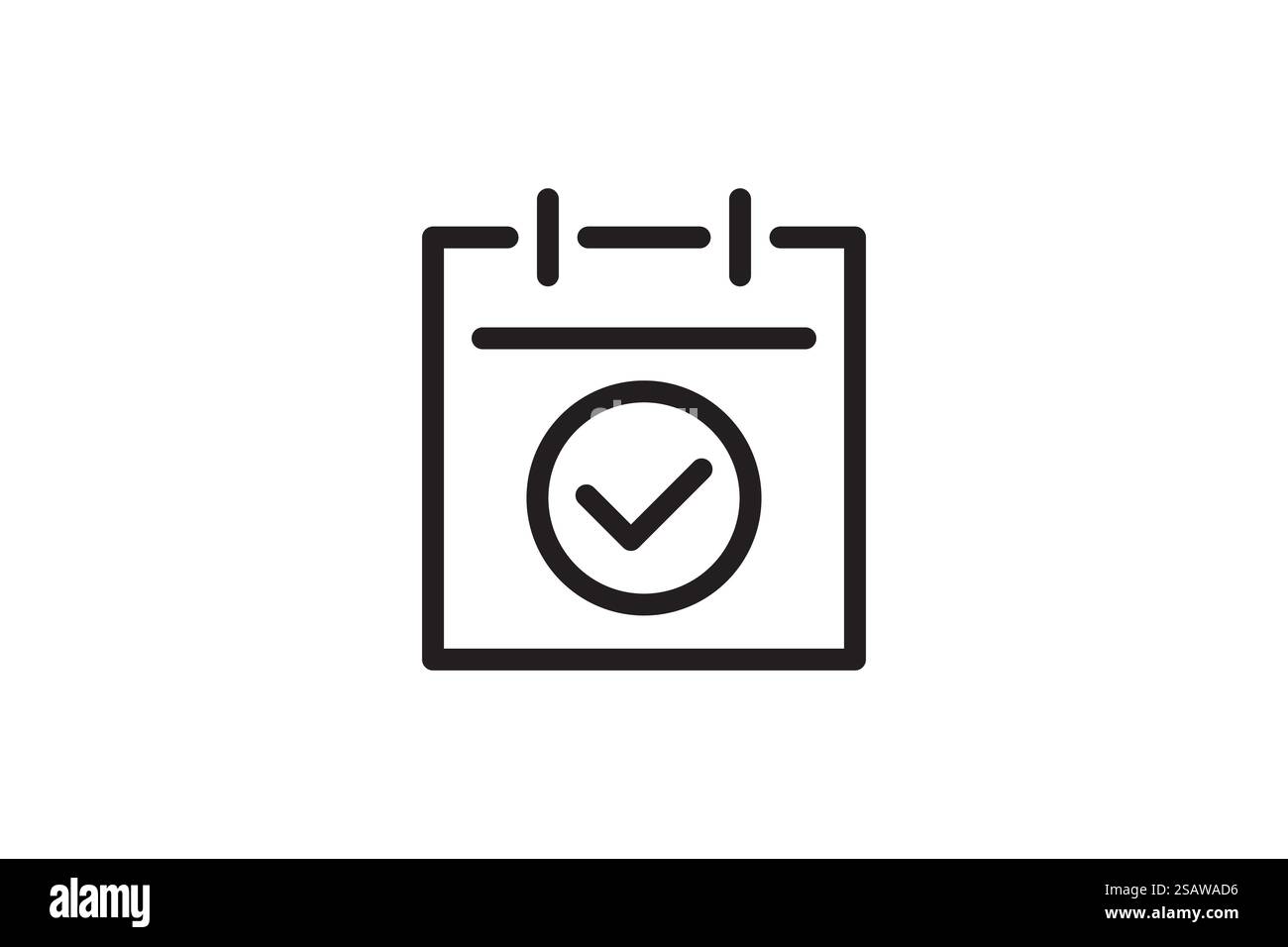 Icône de calendrier, symbole de rappel professionnel. Illustration du ...