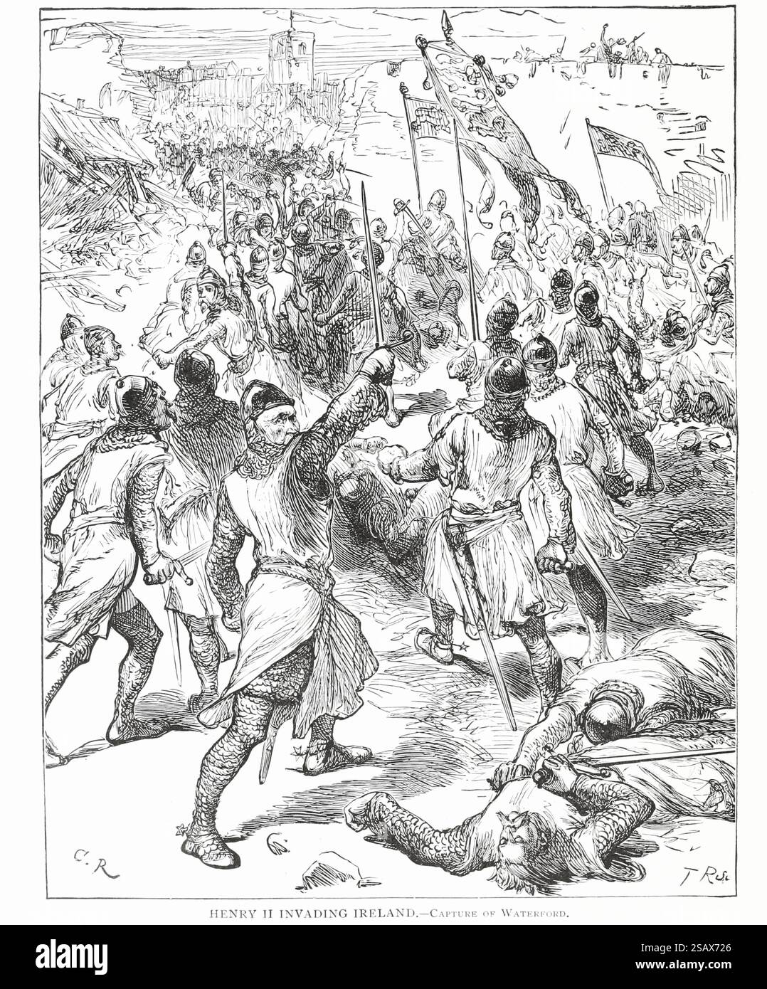 HENRI II ENVAHIT L'IRLANDE.— prise de Waterford. Les Irlandais du ...
