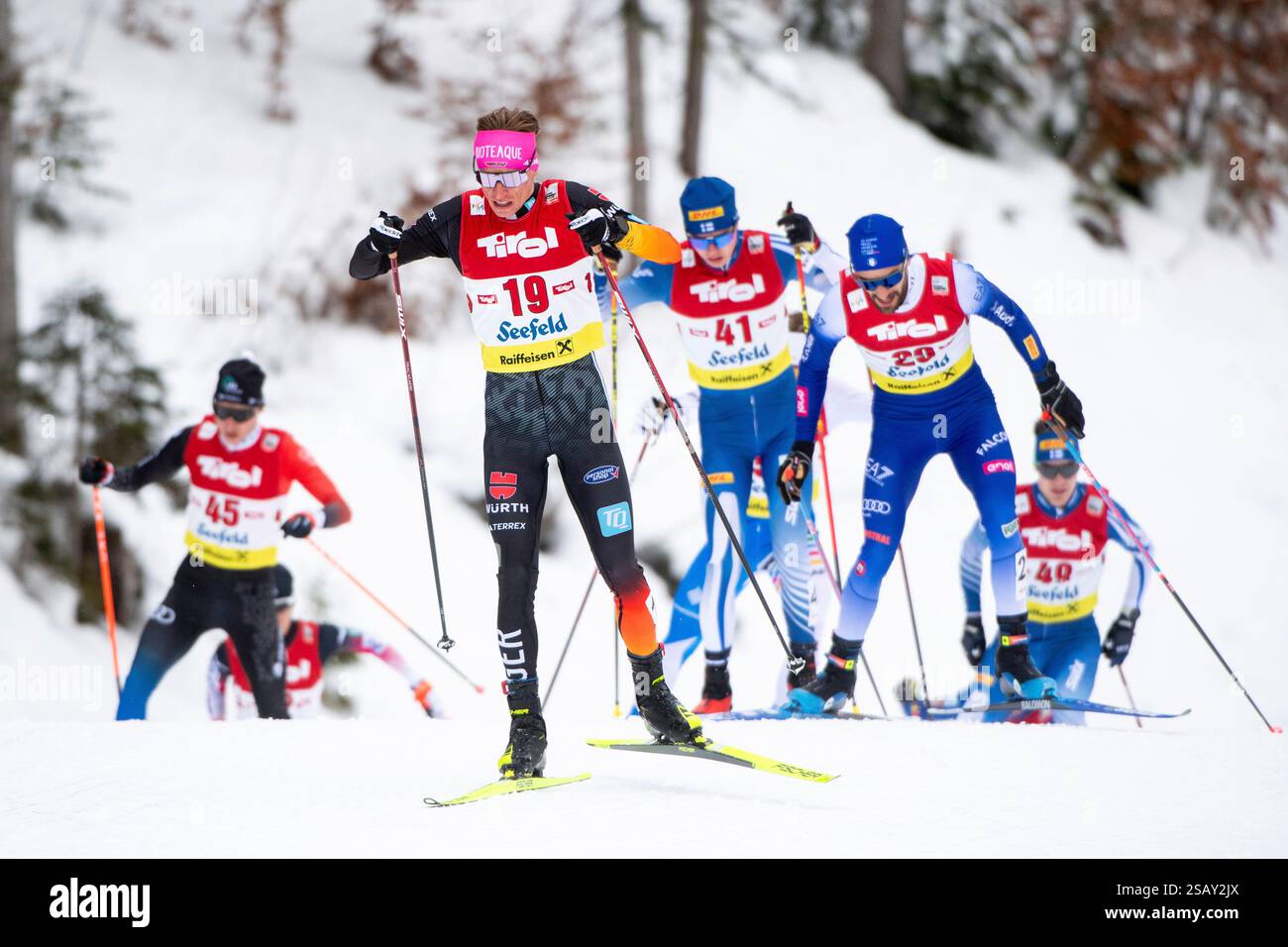 MACH David (Deutschland) beim 10 km Langlauf, AUT, FIS Nordische kombination Weltcup, Seefeld ...