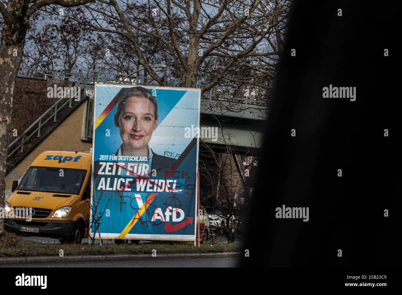 wahlplakat der afd mit weidel wahlplakat der afd mit weidel *** affiche ...