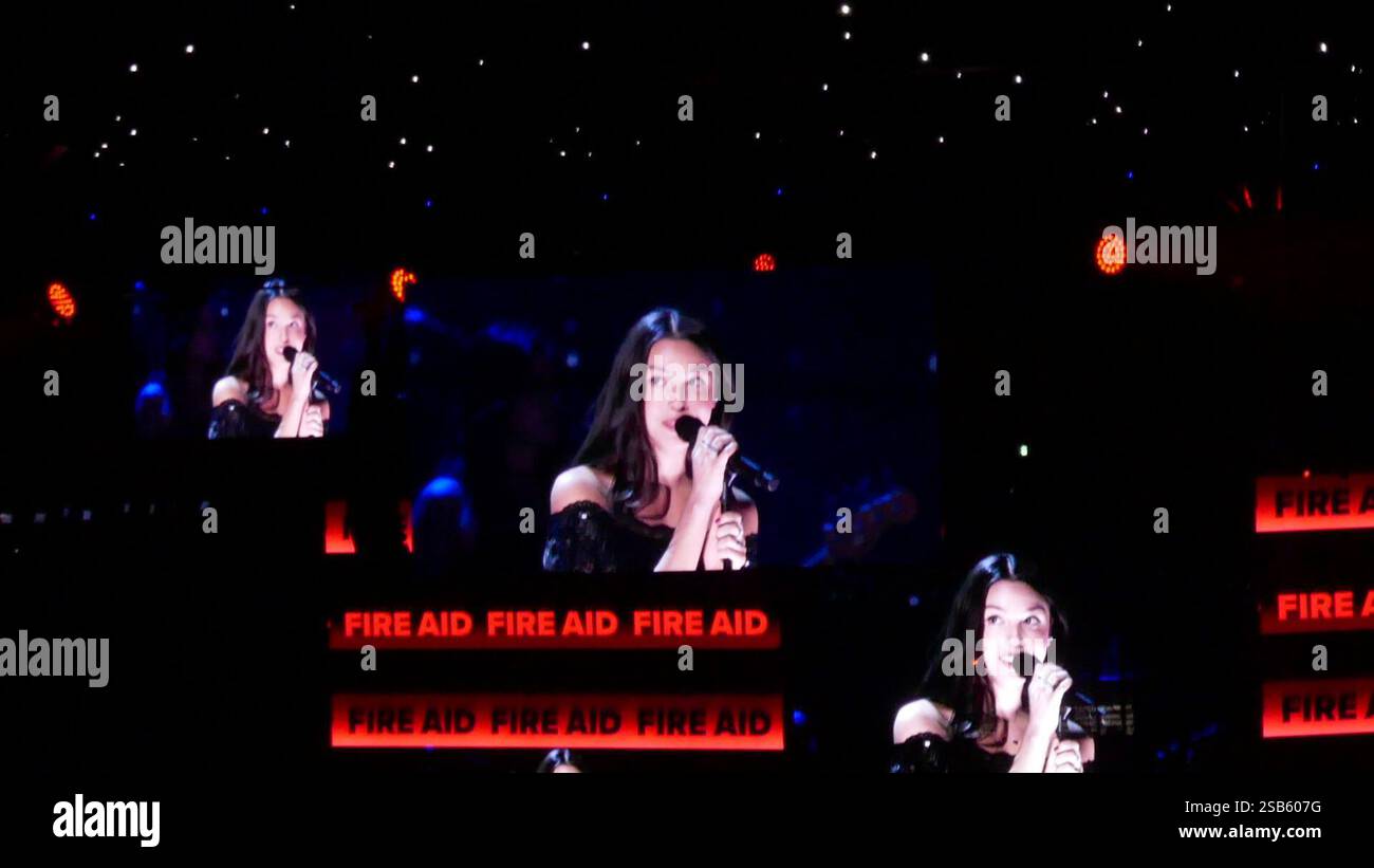 Inglewood, Californie, États-Unis 30 janvier 2025 la chanteuse Olivia Rodrigo se produit au ...