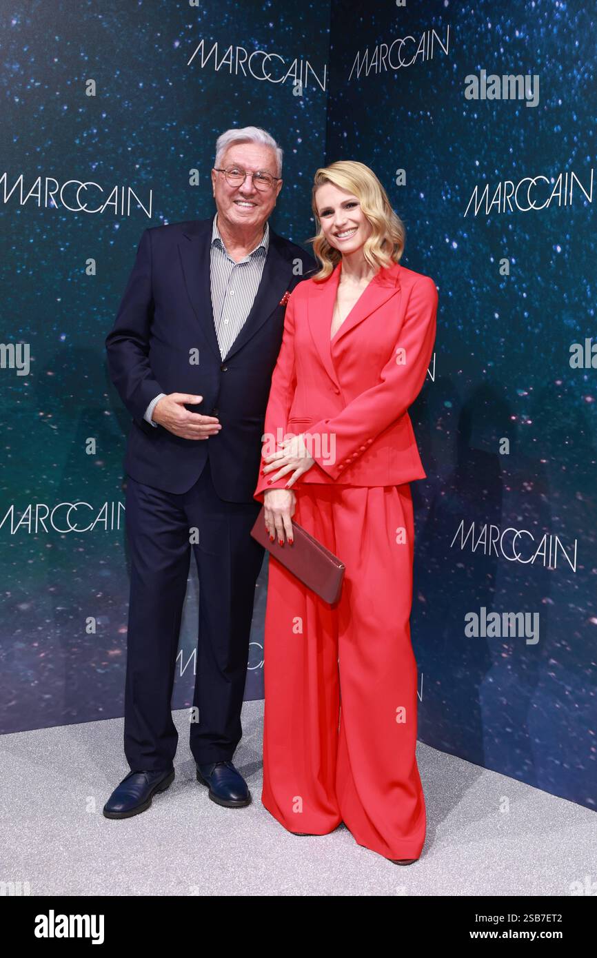 31.01.2025, Helmut Schlotterer und Michelle Hunziker zur Marc Cain ...