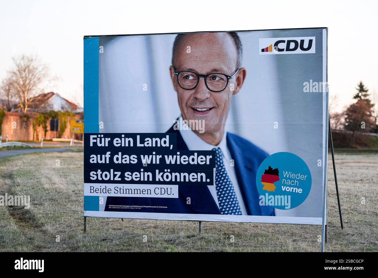 Ein Wahlplakat der Partei CDU Christlich Demokratische Union ...