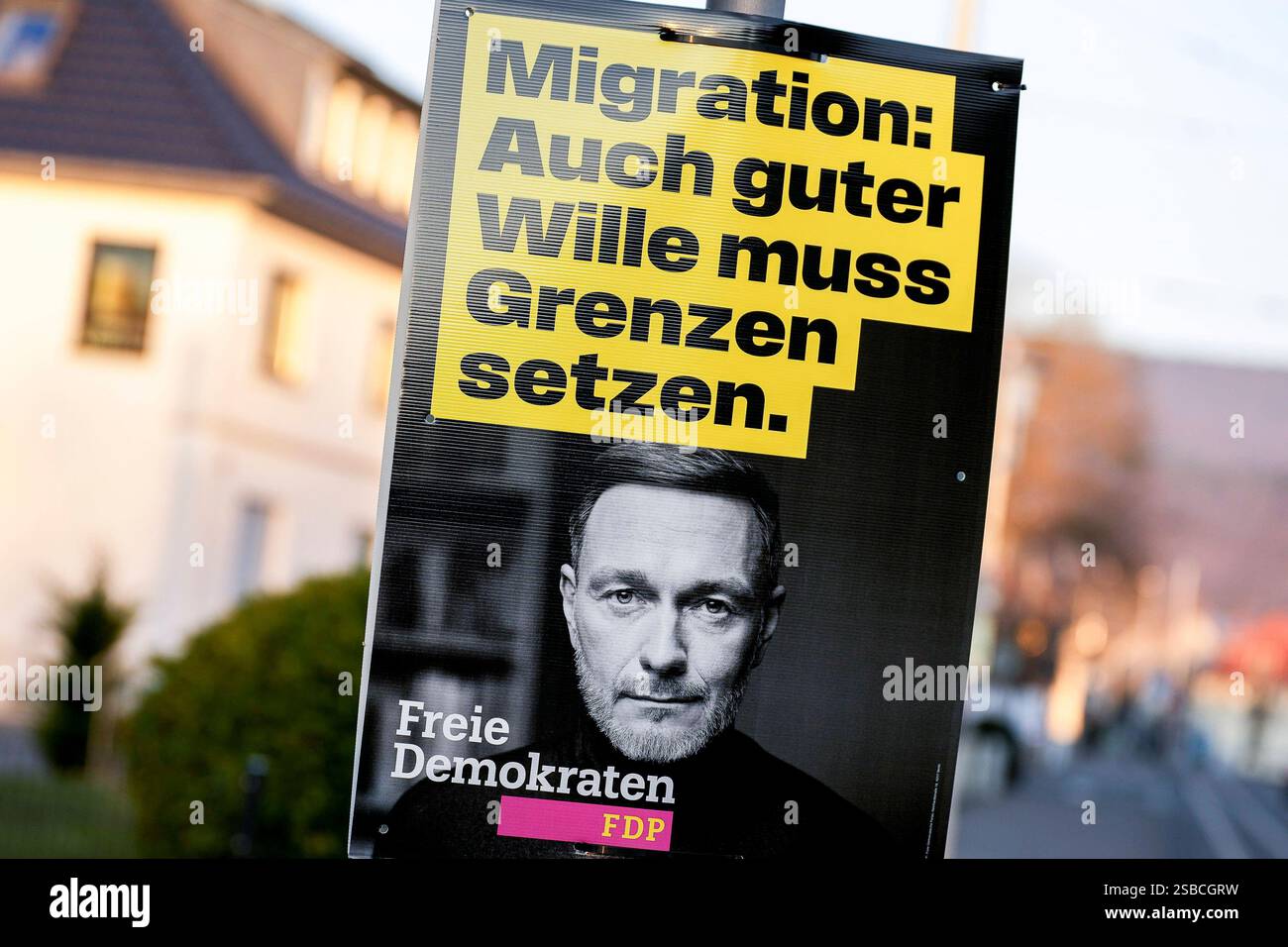 Ein Wahlplakat der Partei FDP Freie Demokratische Partei zur Wahl zum ...