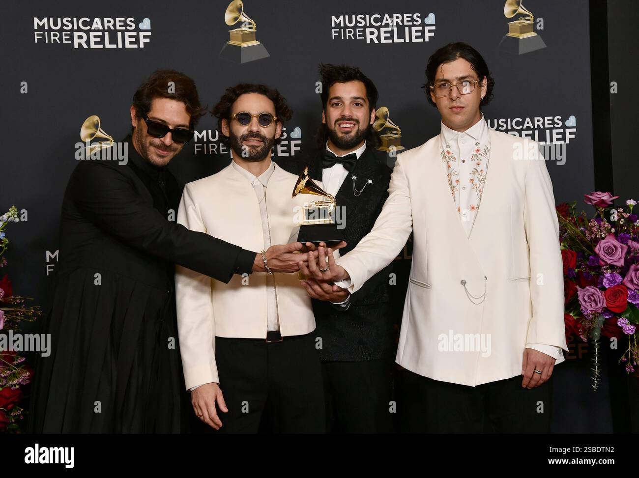 Alejandro Abeijon, from left, Alberto Montenegro, Antonio Casas, and Andres Story of musical ...