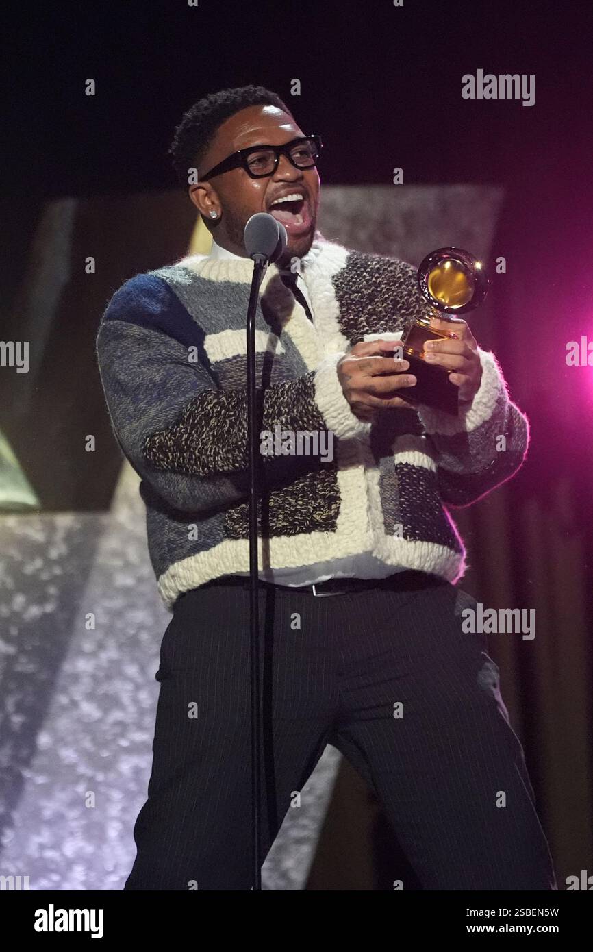 Mustard accepts the award for best rap song for Kendrick Lamar's "Not ...