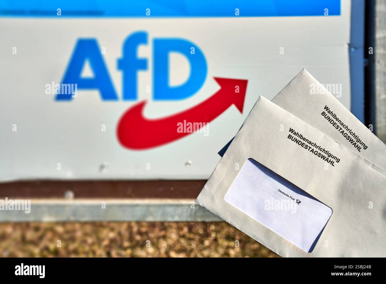 Bavière, Allemagne - 18 janvier 2025 : notifications électorales pour l ...