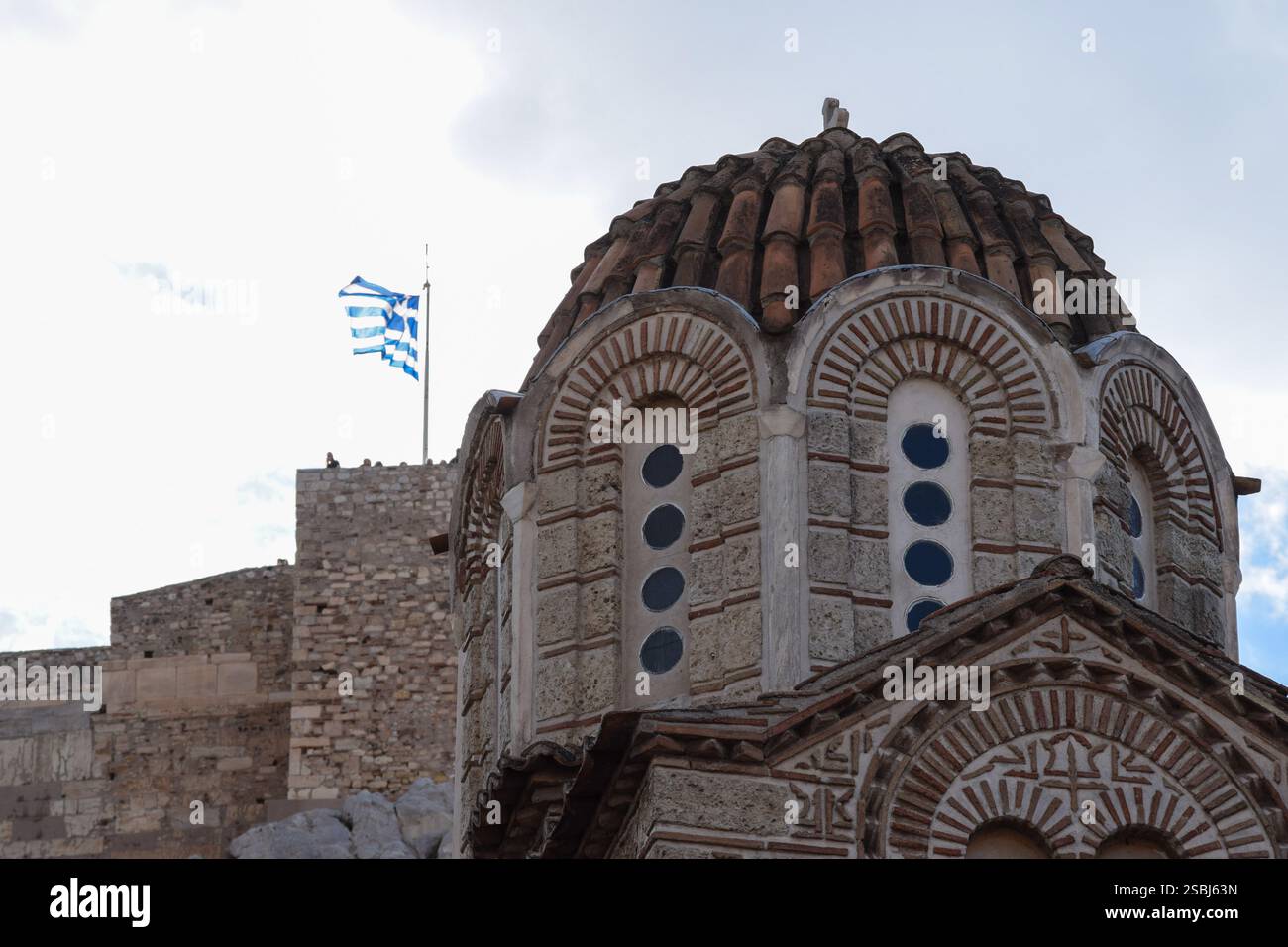 Athènes, Grèce, janvier 2025. Une vue du dôme octogonal de type ...