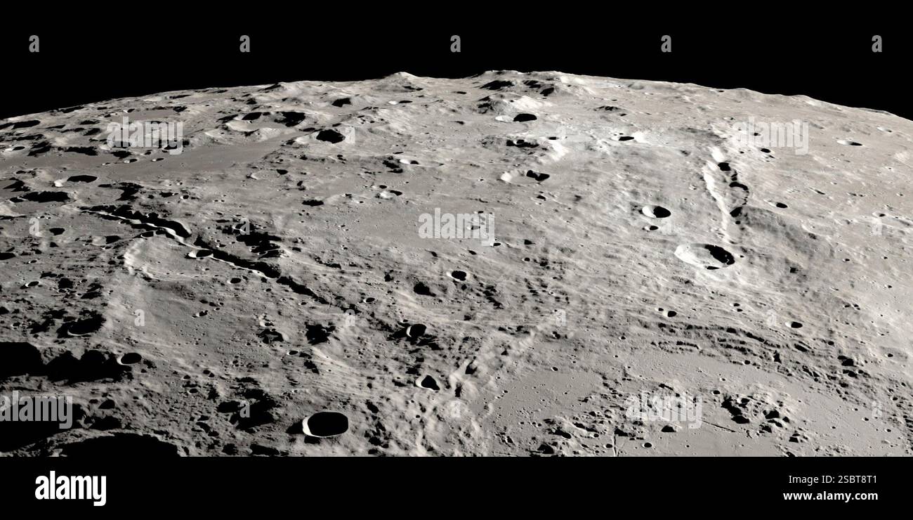 This image provided by NASA shows a view from orbit looking obliquely ...