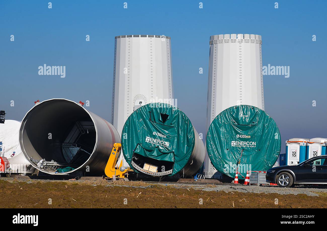 Début de la construction d'une centrale éolienne à Hat, région d'Opava ...