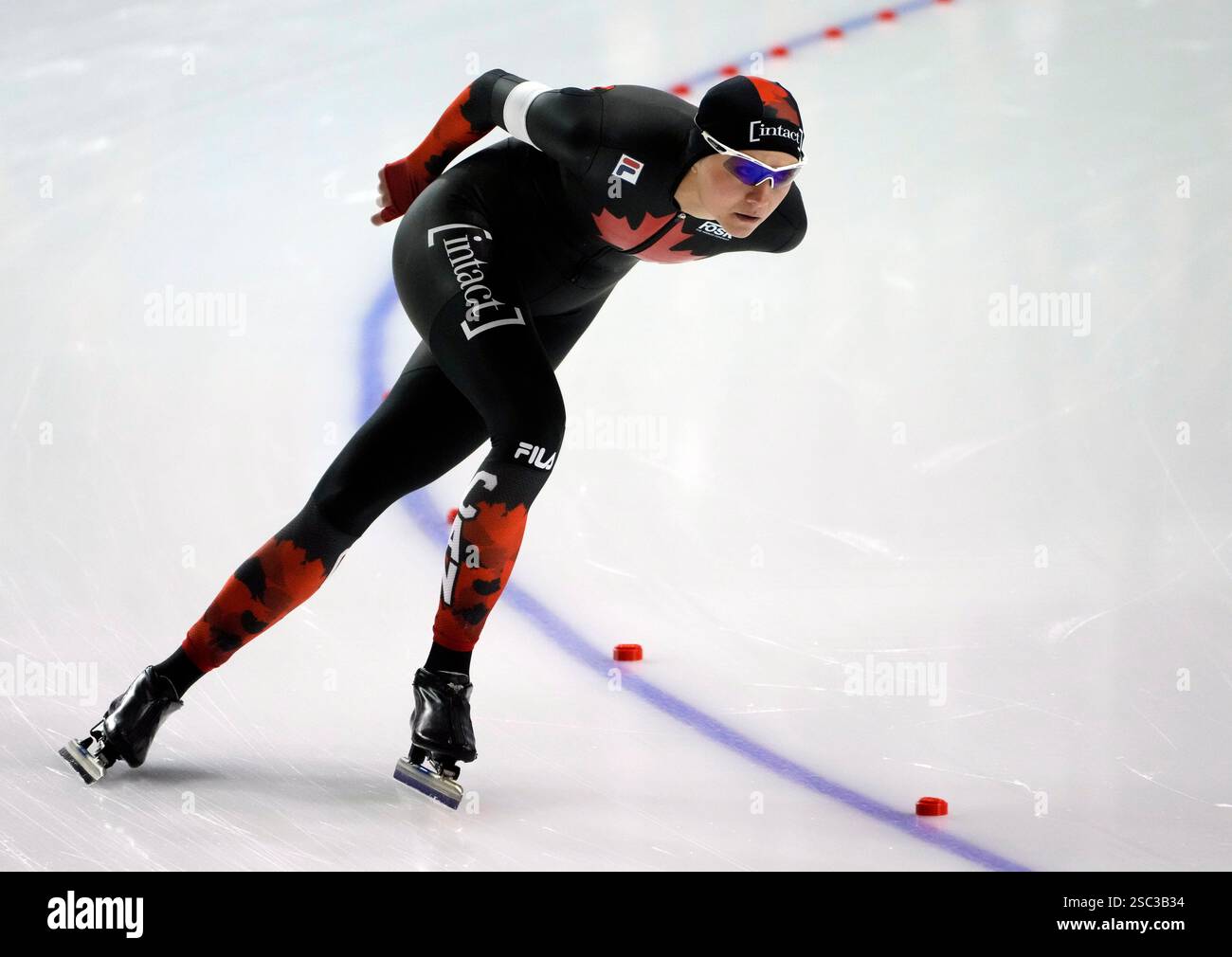 Calgary, Canada. 24 janvier 2025. La canadienne Isabelle Weidemann ...