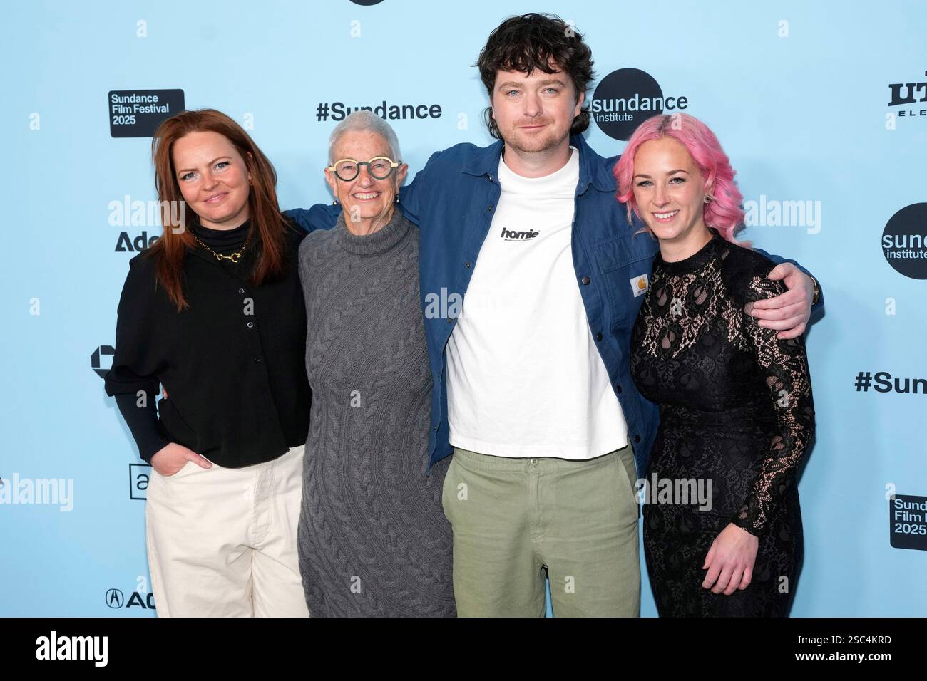 Michael Shanks, second from right, and family attend the premiere of ...