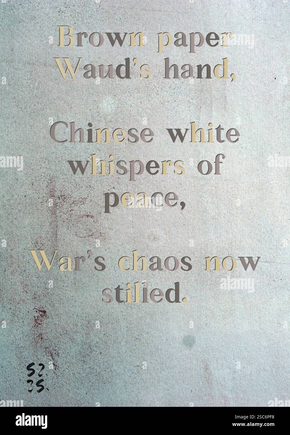Papier brun main de Waud, murmures de paix blanches chinoises, le chaos ...