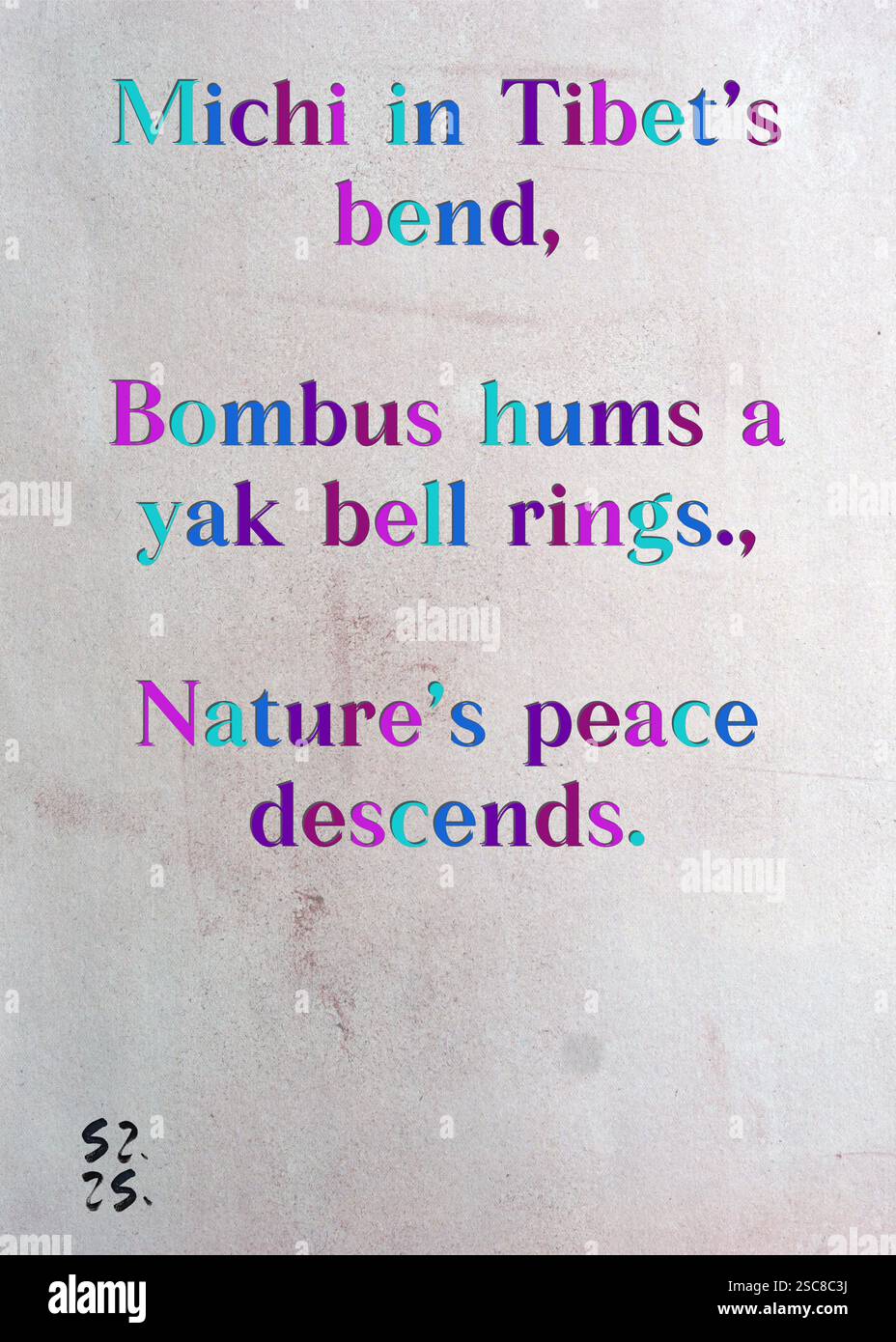 Michi dans le virage du Tibet, Bombus fredonne une cloche de yak sonne ...