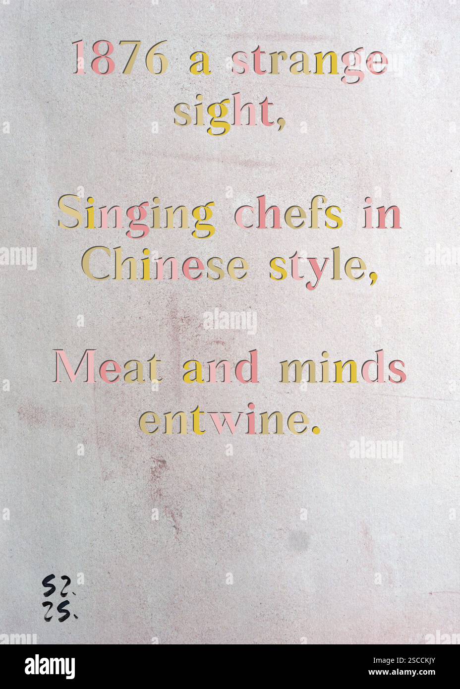 1876 un spectacle étrange, des chefs chantants dans le style chinois ...