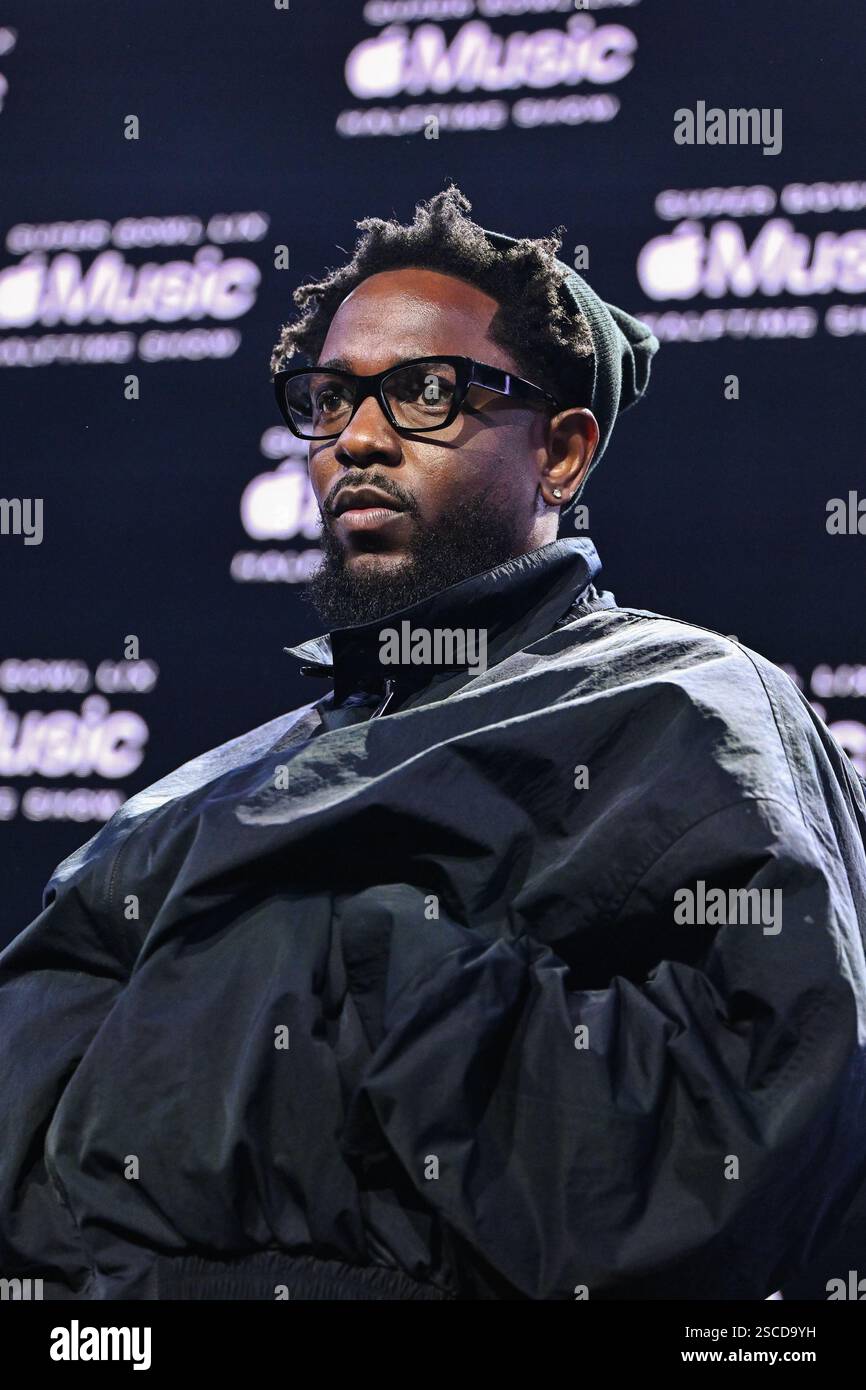La Nouvelle-Orléans, États-Unis. 06th Feb, 2025. Kendrick Lamar pose ...