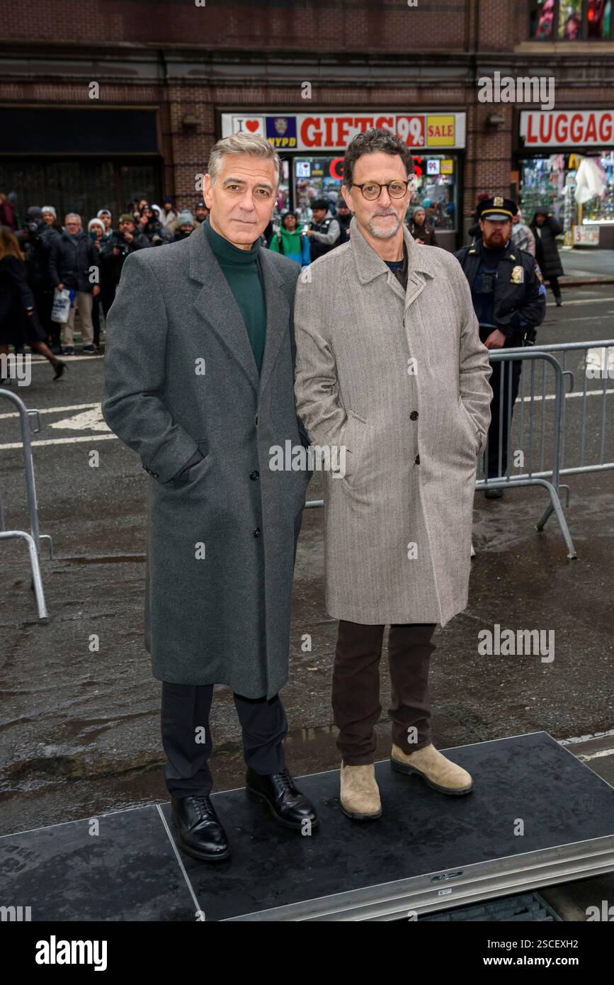 George Clooney, left, and Grant Heslov participate in the "Good Night ...