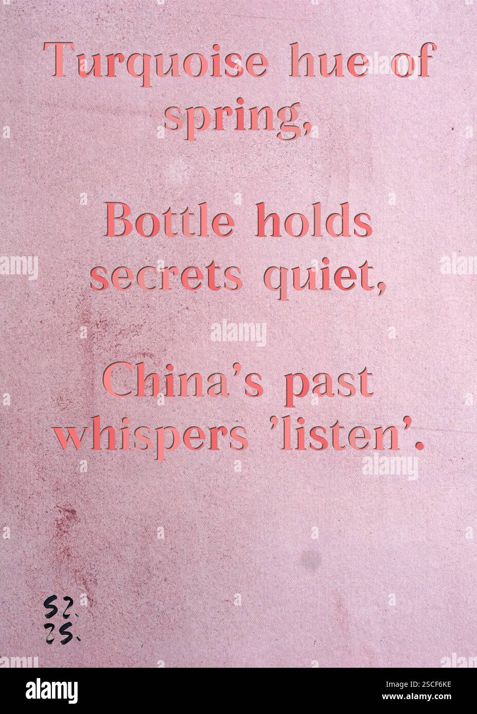 Teinte turquoise du printemps, Bottle détient des secrets tranquilles, le passé chinois murmure ...