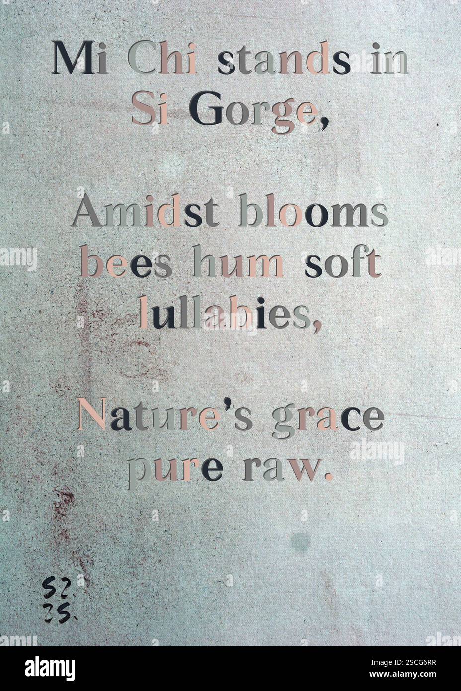 Mi Chi se trouve dans si gorge, au milieu des fleurs abeilles ...