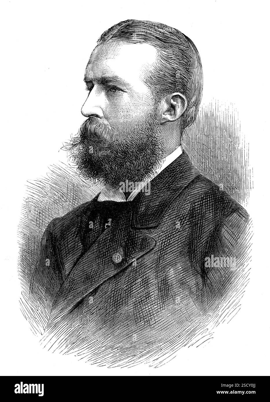 Baron von Pawel-Rammingen, 1880. Gravure à partir d'une photographie de ...