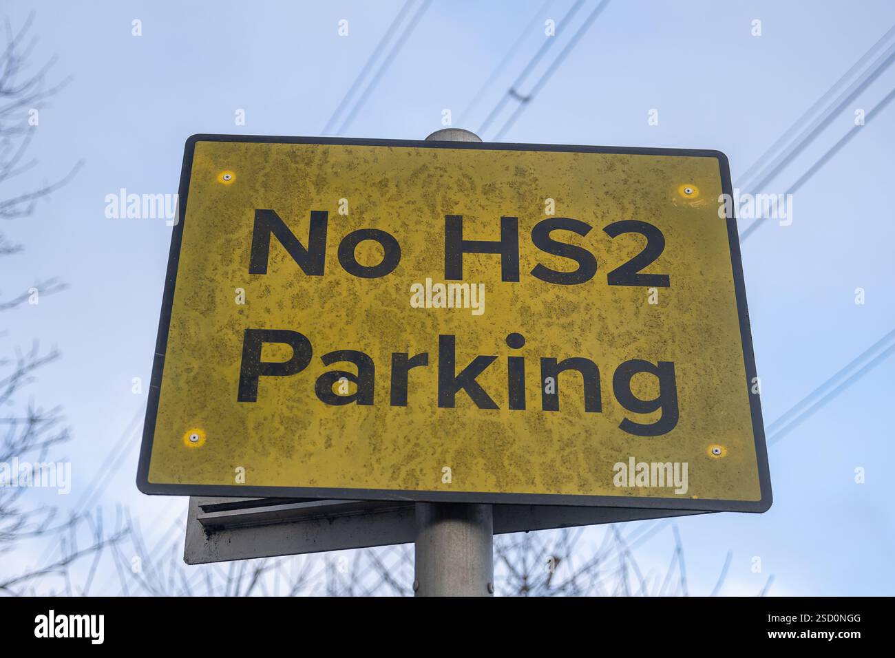 Panneaux d'interdiction de stationnement hs2 Banque de photographies et ...