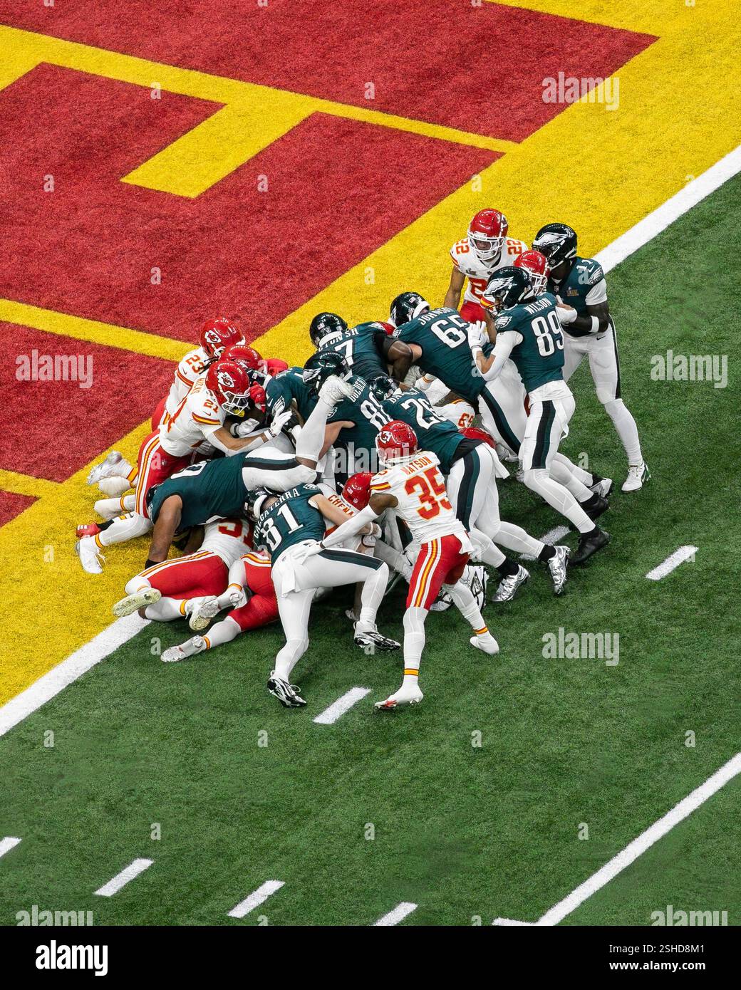 Nouvelle-Orléans, Louisiane, États-Unis. 9 février 2025. Les Eagles de ...