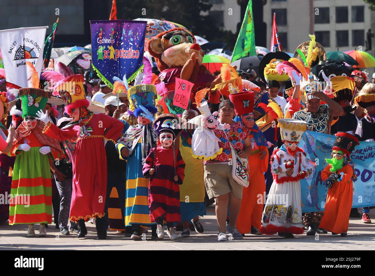 Carnaval annuel des carnavals de Mexico participants prenant part au ...