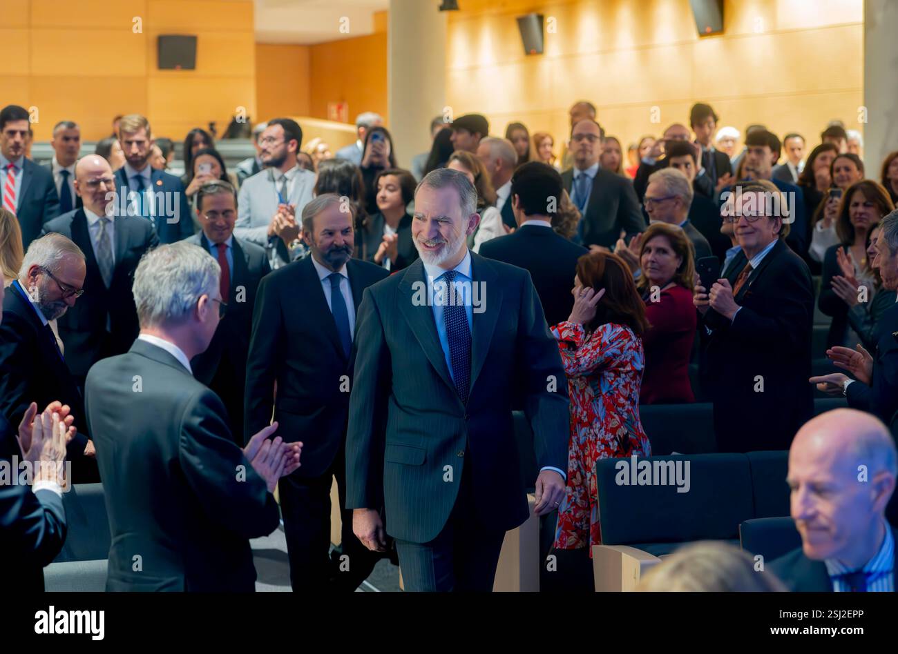 King Felipe VI upon his arrival at the closing ceremony of the XXV ...