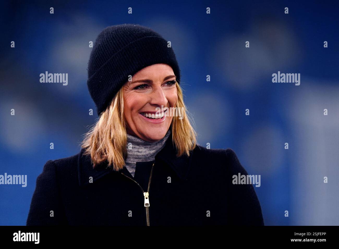 Gaby Logan, présentateur pour Amazon tv avant les éliminatoires de la ...