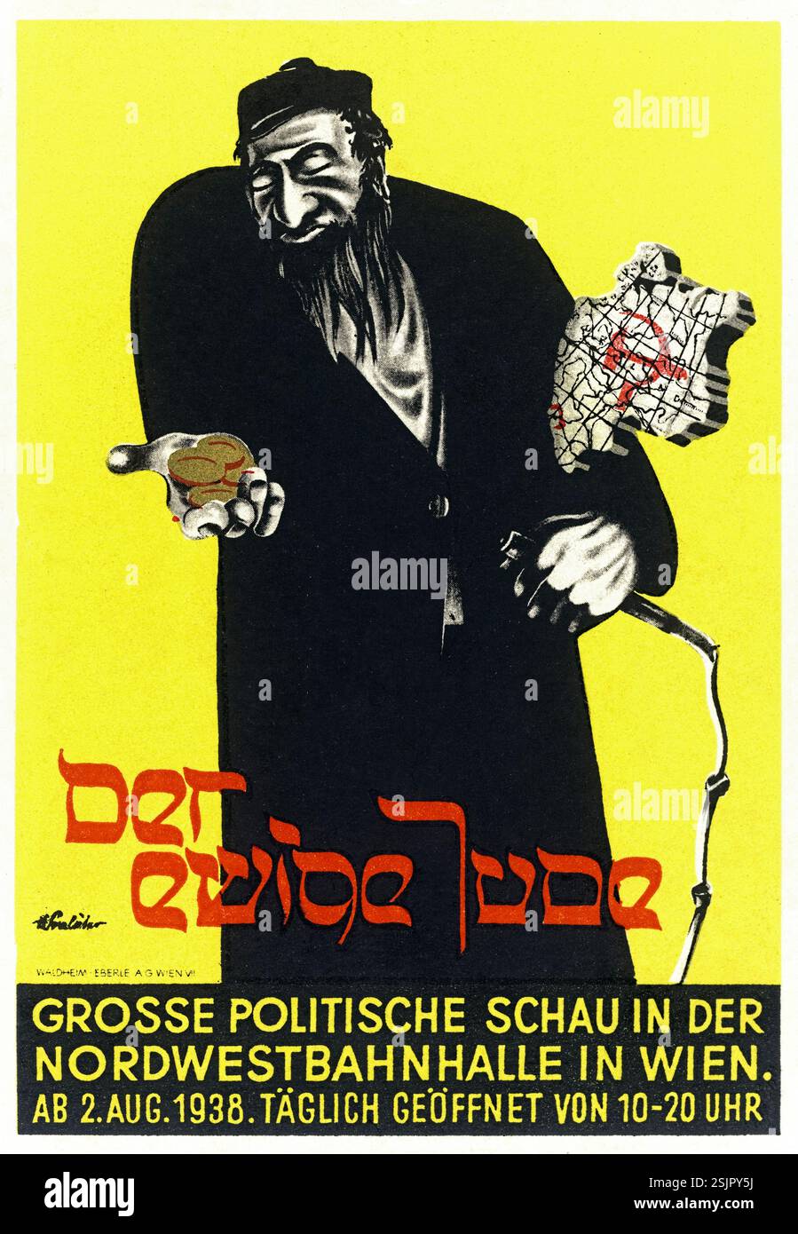 'Der Ewige Jude' (le Juif éternel) propagande carte postale de Hans Stalüter (1911-?) Publicité ...
