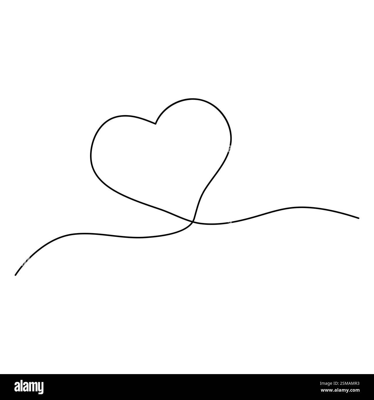 Cœur. Symbole d'amour abstrait. Illustration vectorielle de dessin au ...