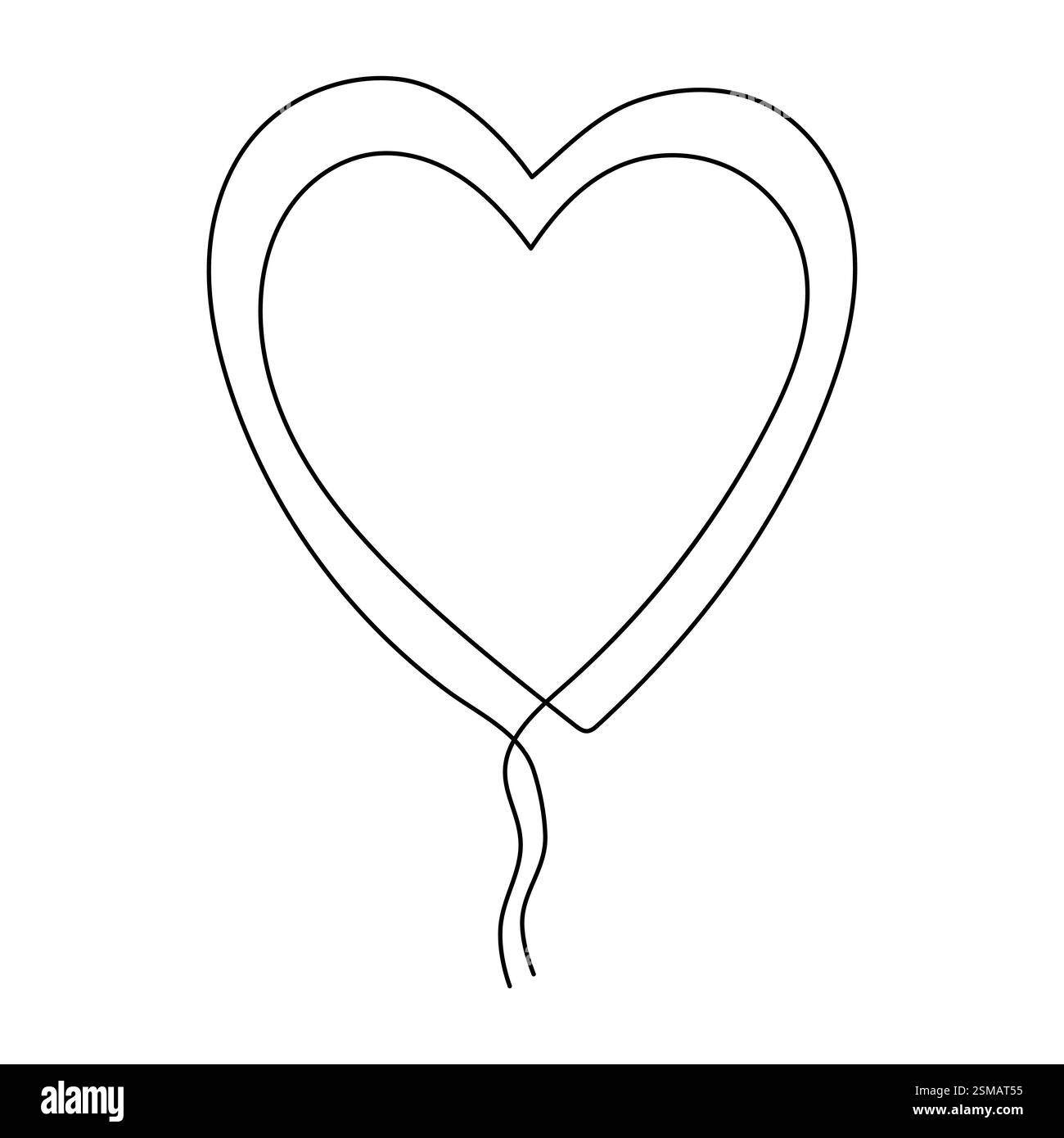 Cœur. Symbole d'amour abstrait. Illustration vectorielle de dessin au ...