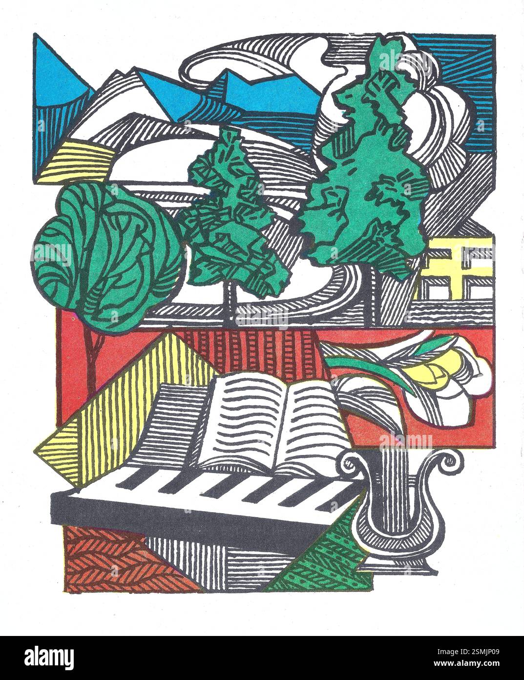 Illustrated sheet music Banque de photographies et d’images à haute ...