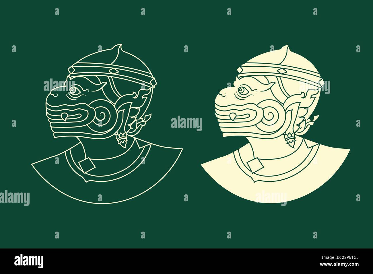 Khmer line art Banque d'images vectorielles - Alamy