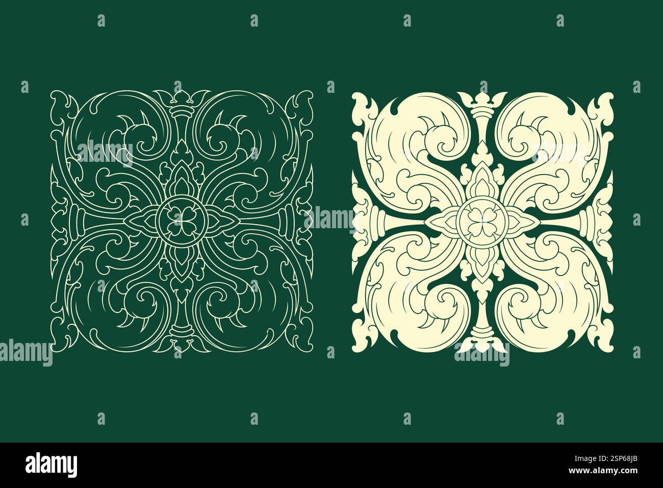 Khmer line art Banque d'images vectorielles - Alamy