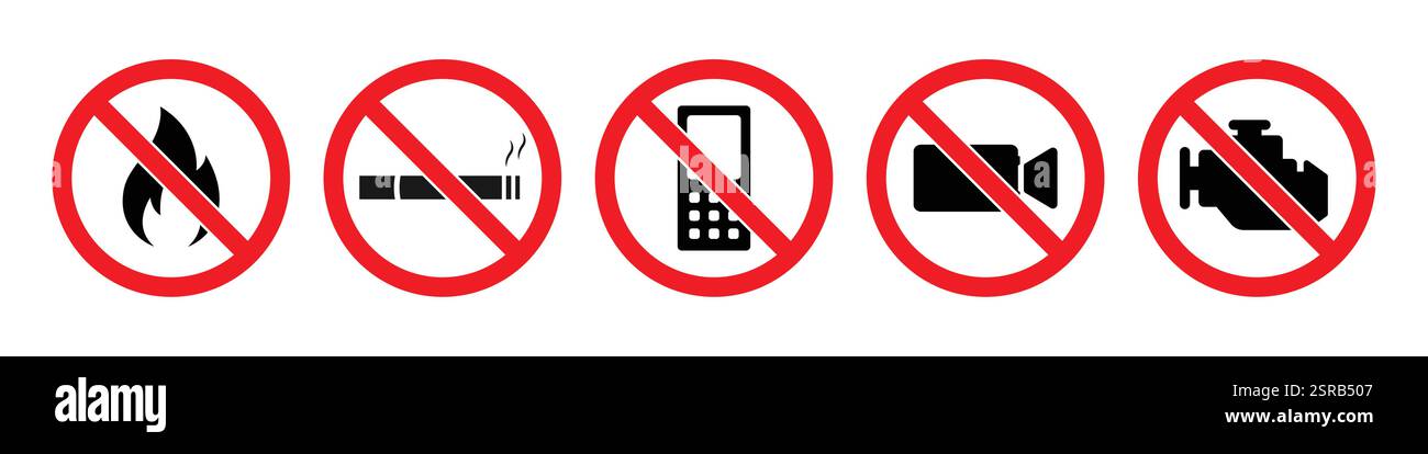 Zone non fumeur, pas de feu, pas de téléphone portable, arrêter le ...